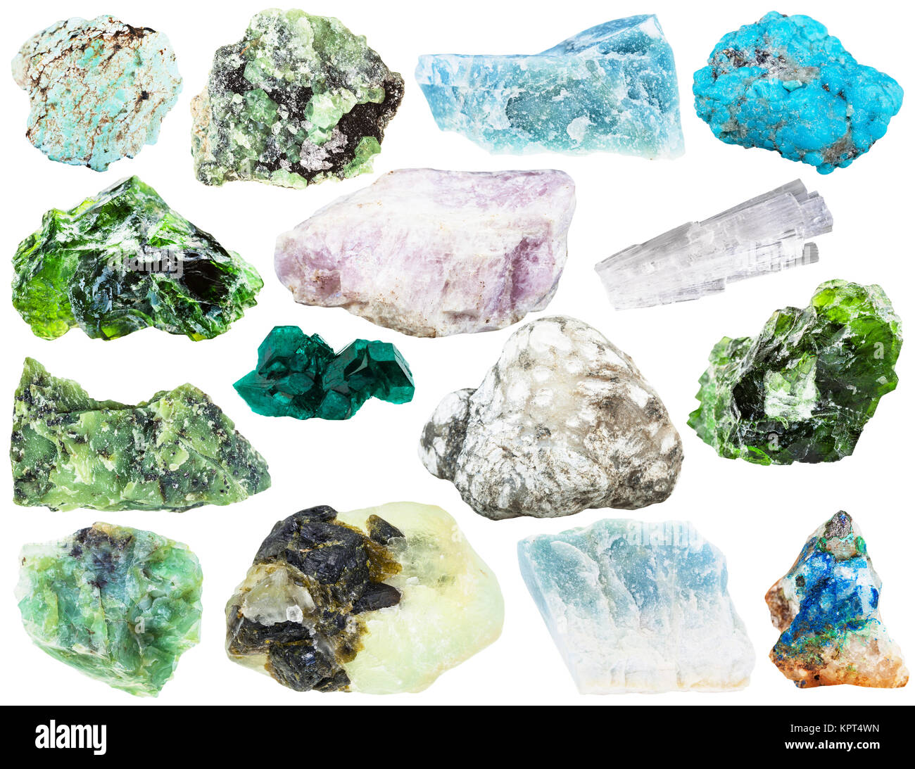 set of various natural mineral gemstones and crystals - ussingite ...
