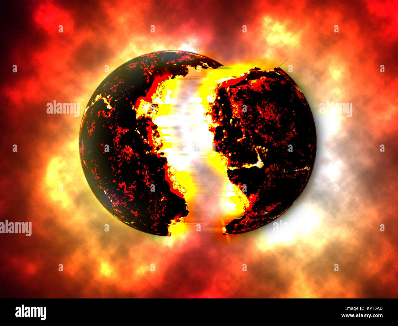 A large bomb of Exploding Planet. Exploding Planettheory Stock Photo ...