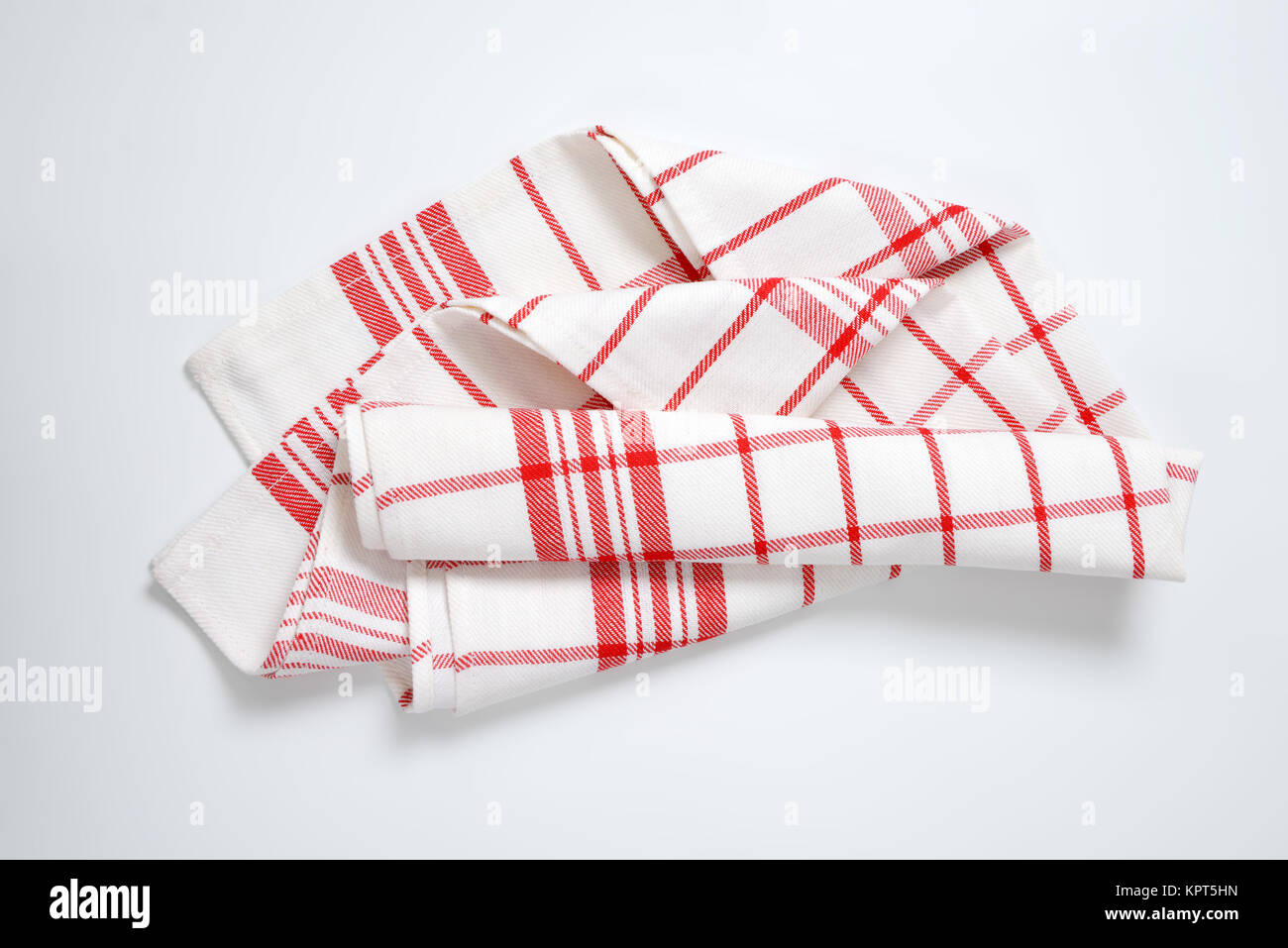 red and white checked tea towel Stock Photo - Alamy