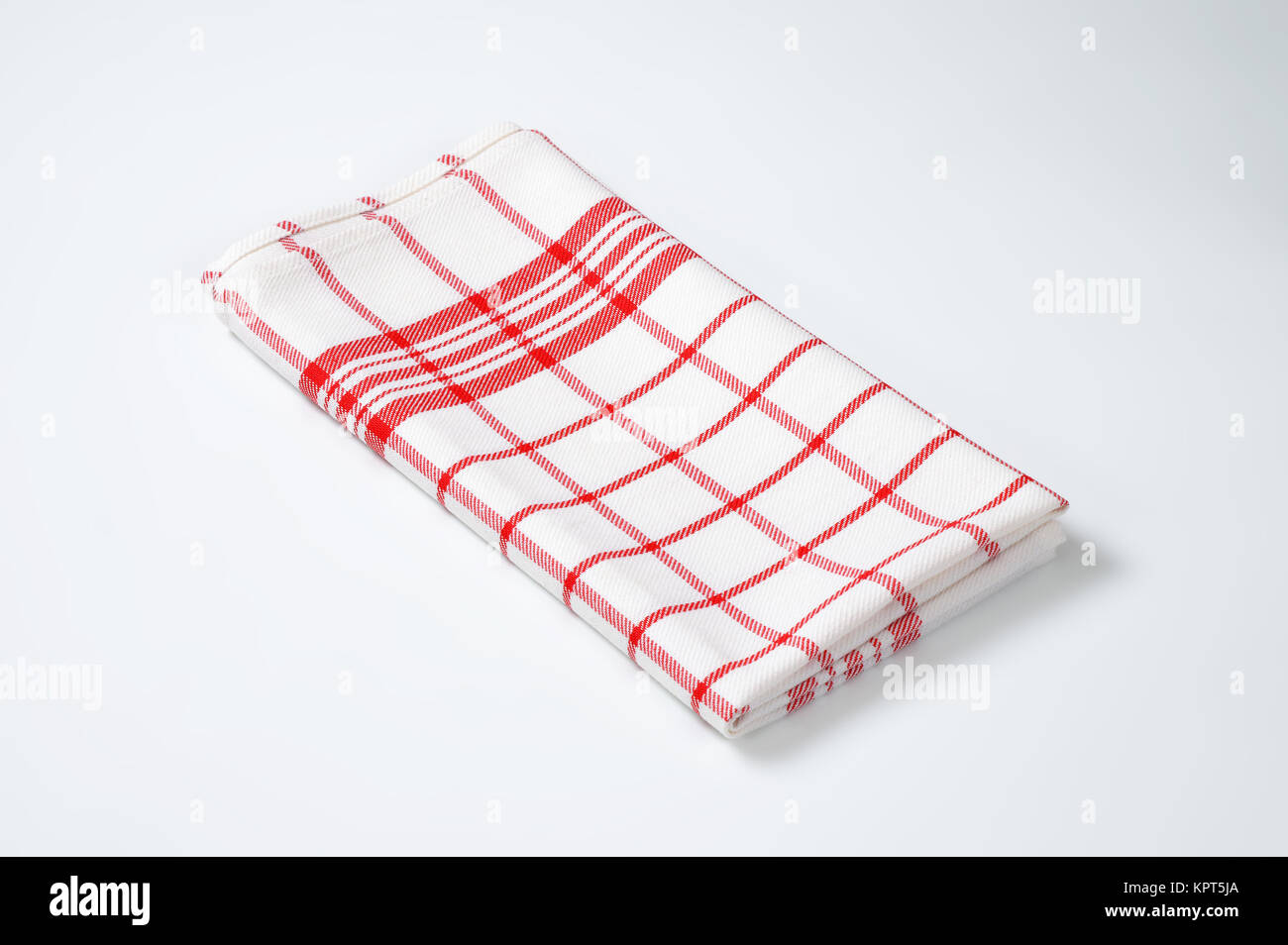 red and white checked tea towel Stock Photo - Alamy
