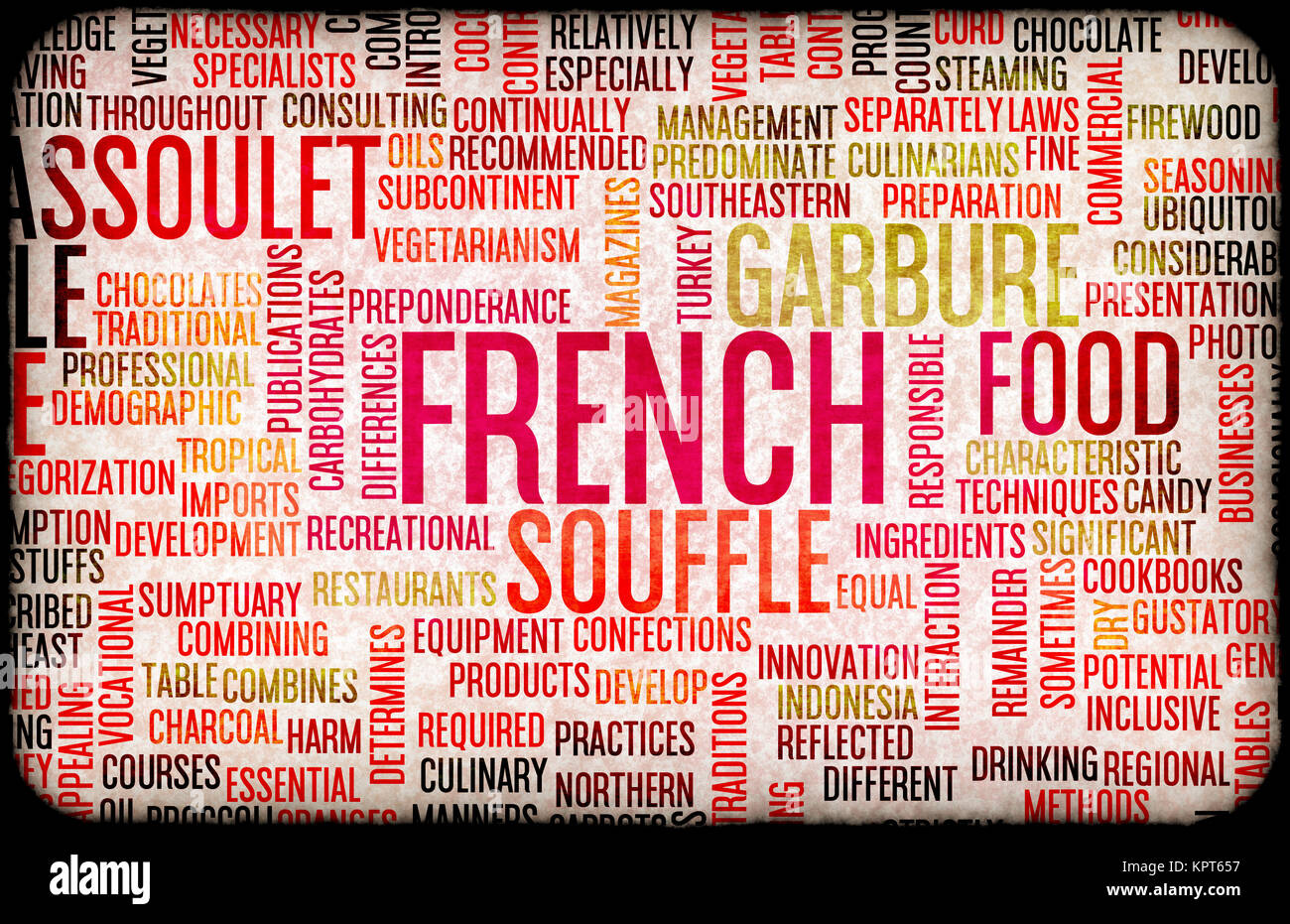 French Food and Cuisine Menu Background with Local Dishes Stock Photo ...