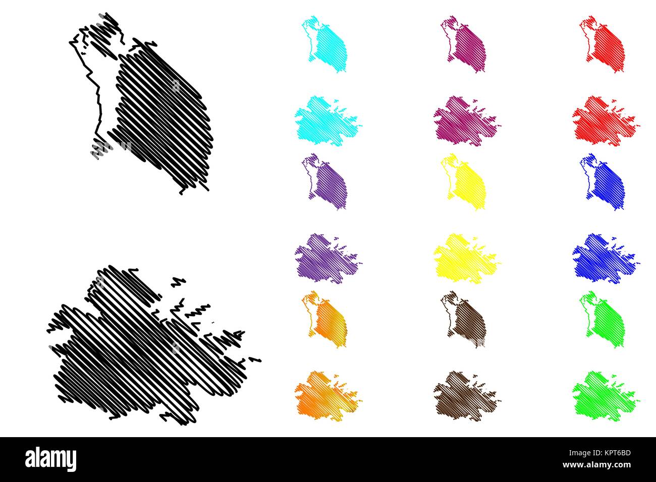 Antigua and Barbuda map vector illustration, scribble sketch Antigua ...