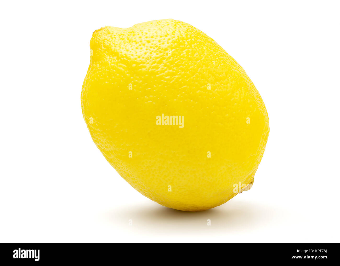 Fresh Yellow Lemon Isolated on White Background in Full Depth of Field ...