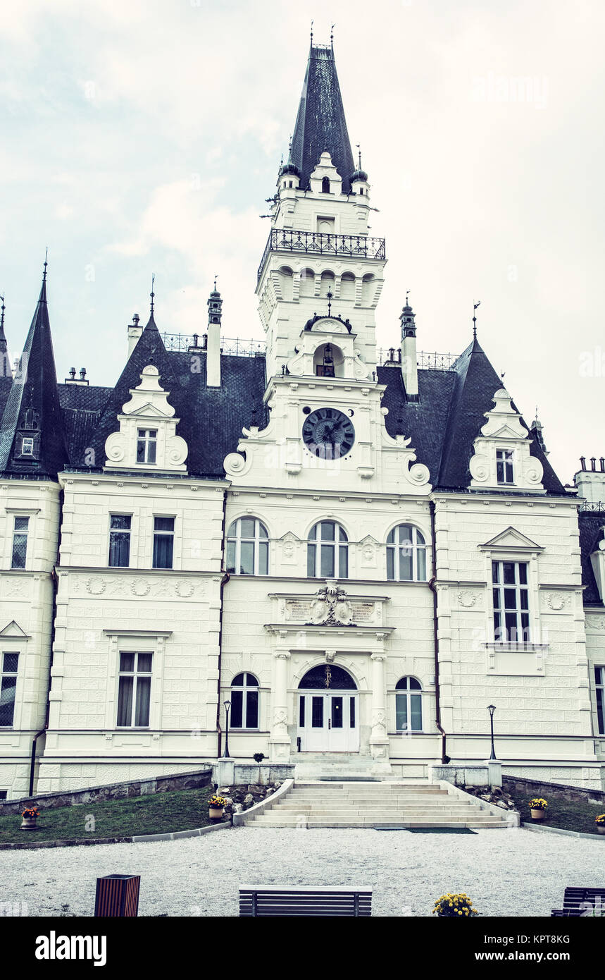 Beautiful Budmerice castle in Slovak republic. Architectural theme ...