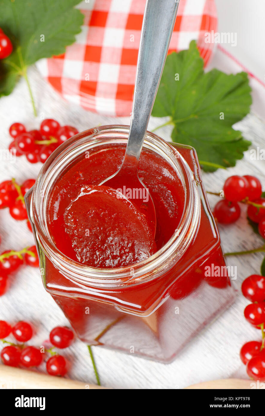 Red currant jelly Stock Photo - Alamy