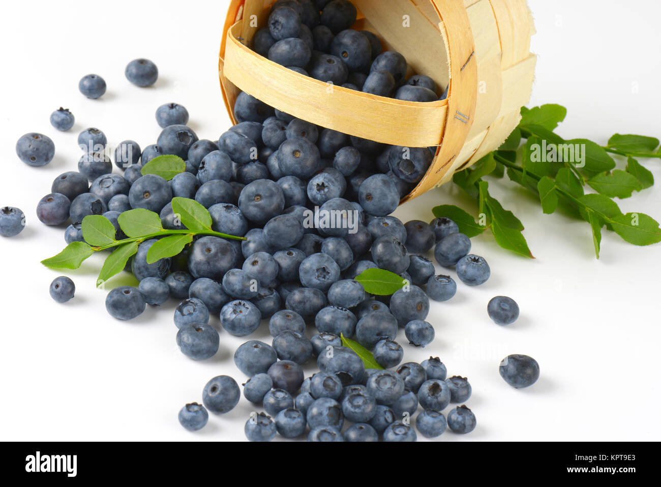 Blueberries in basket Stock Photo - Alamy