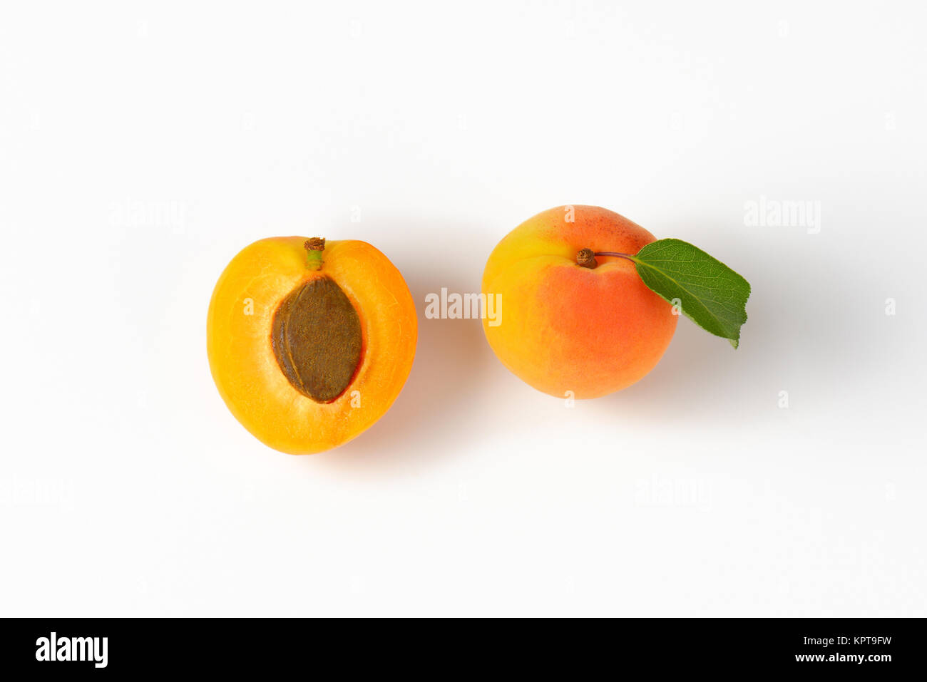 One and half an apricot Stock Photo - Alamy