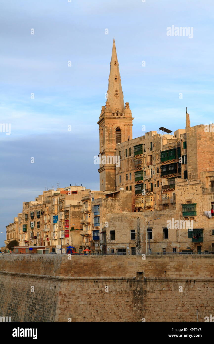 Valletta skyline, Malta Stock Photo - Alamy