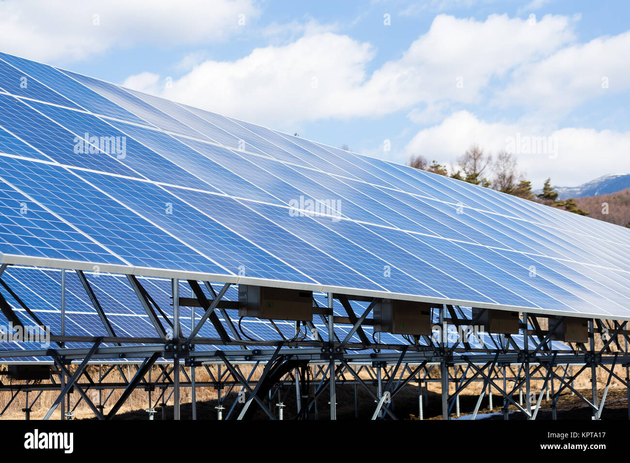 Field of Photovoltaic Solar Panels Stock Photo - Alamy