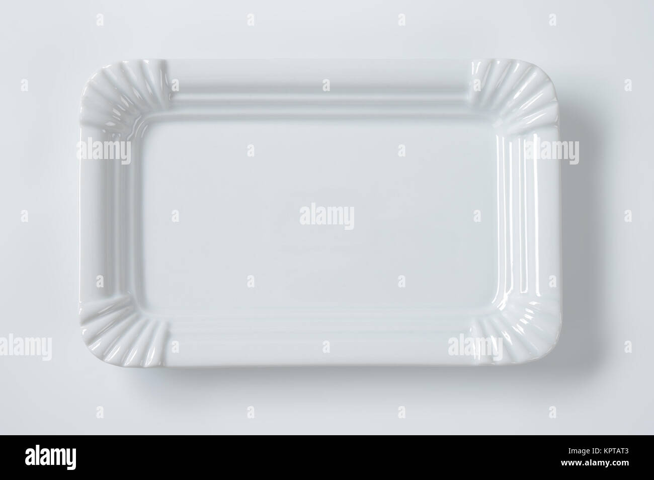 white rectangular plate with decorative rim Stock Photo - Alamy