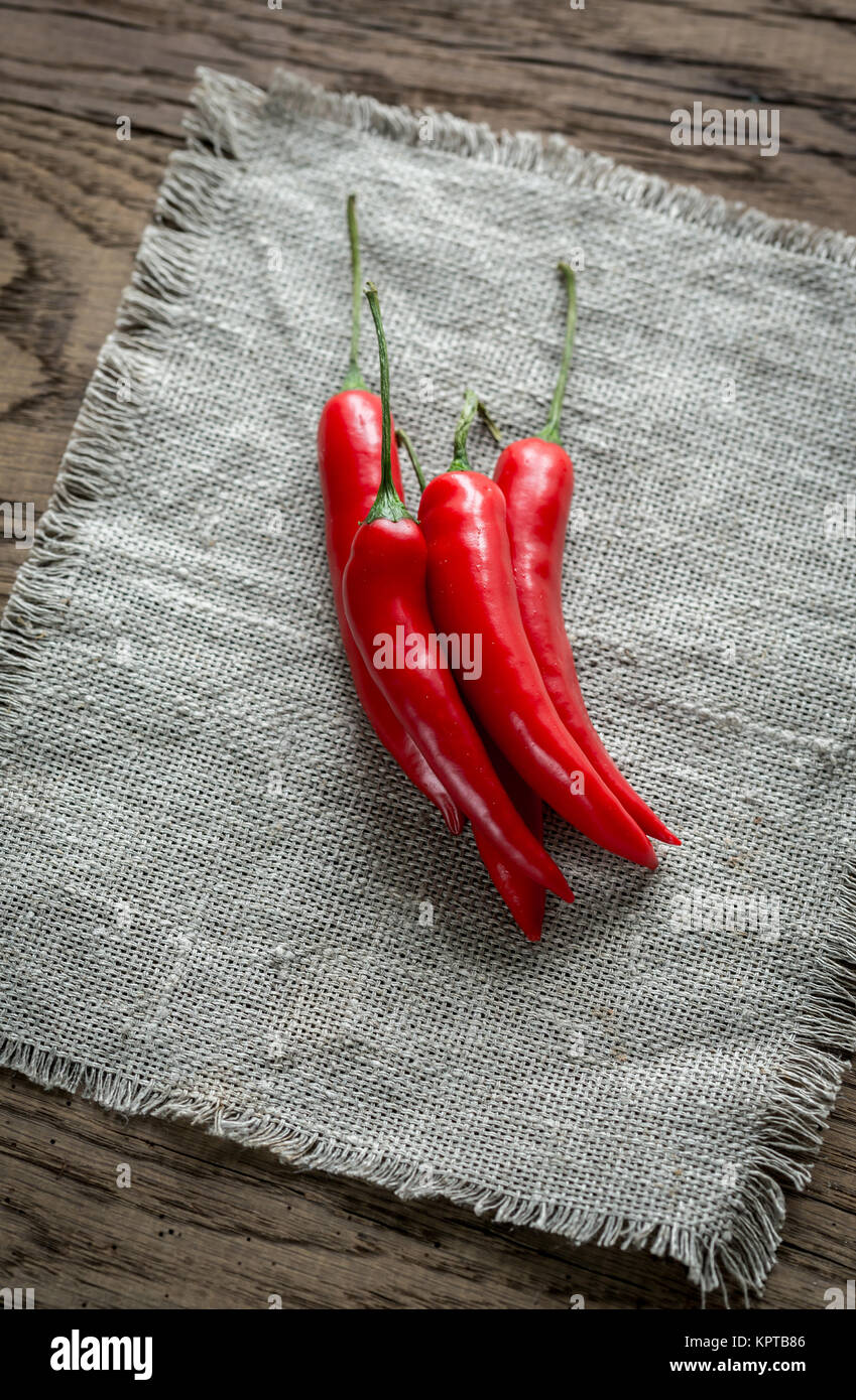 Fresh red chili peppers Stock Photo - Alamy