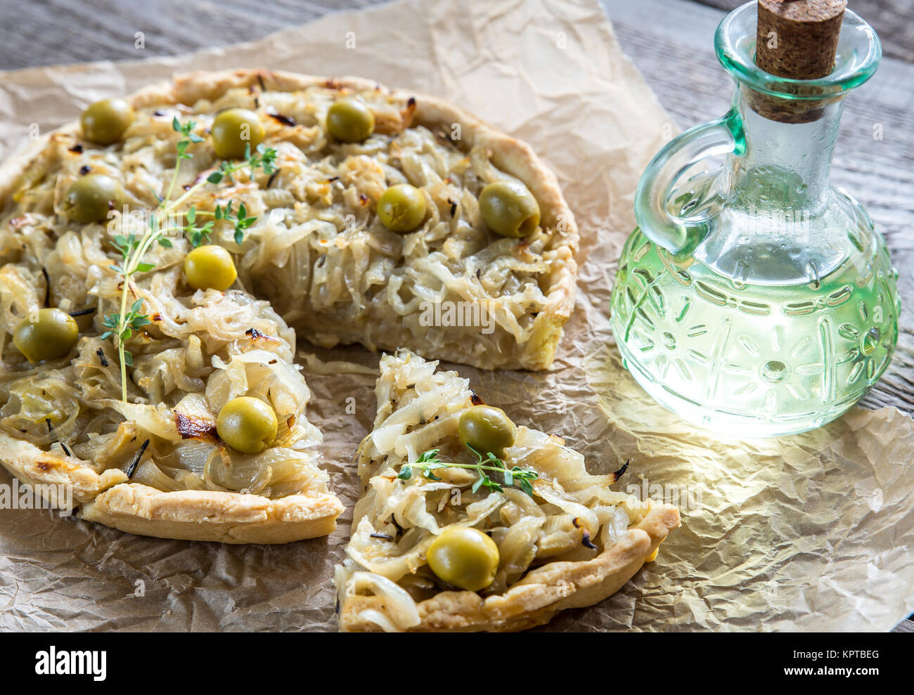 French open onion pie Stock Photo - Alamy