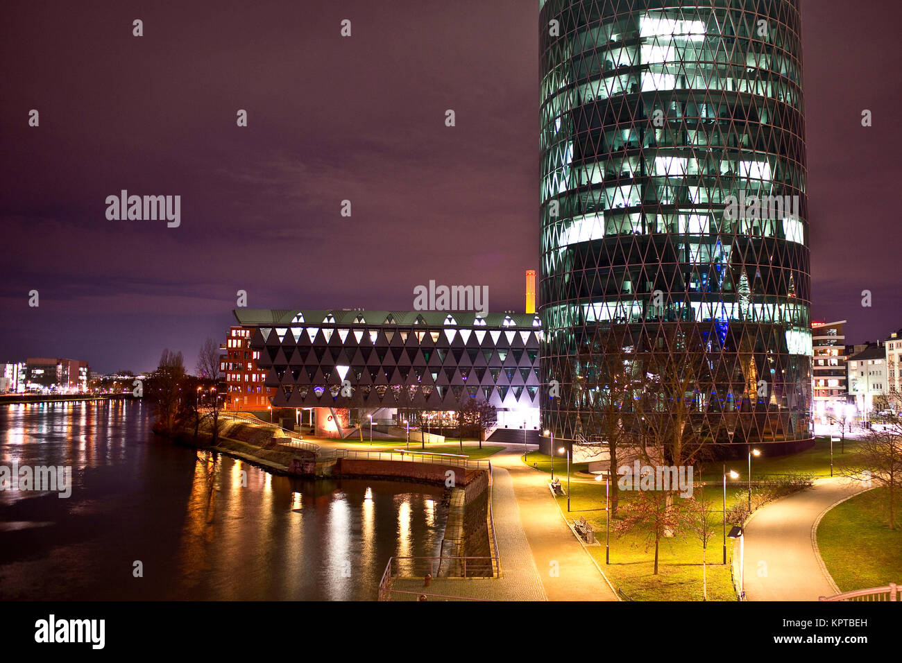 Frankfurt at night Stock Photo - Alamy