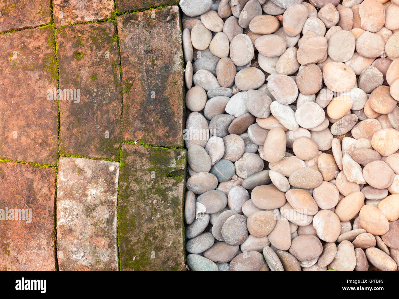 Pebble stones and bricks abstract background, stock photo Stock Photo ...