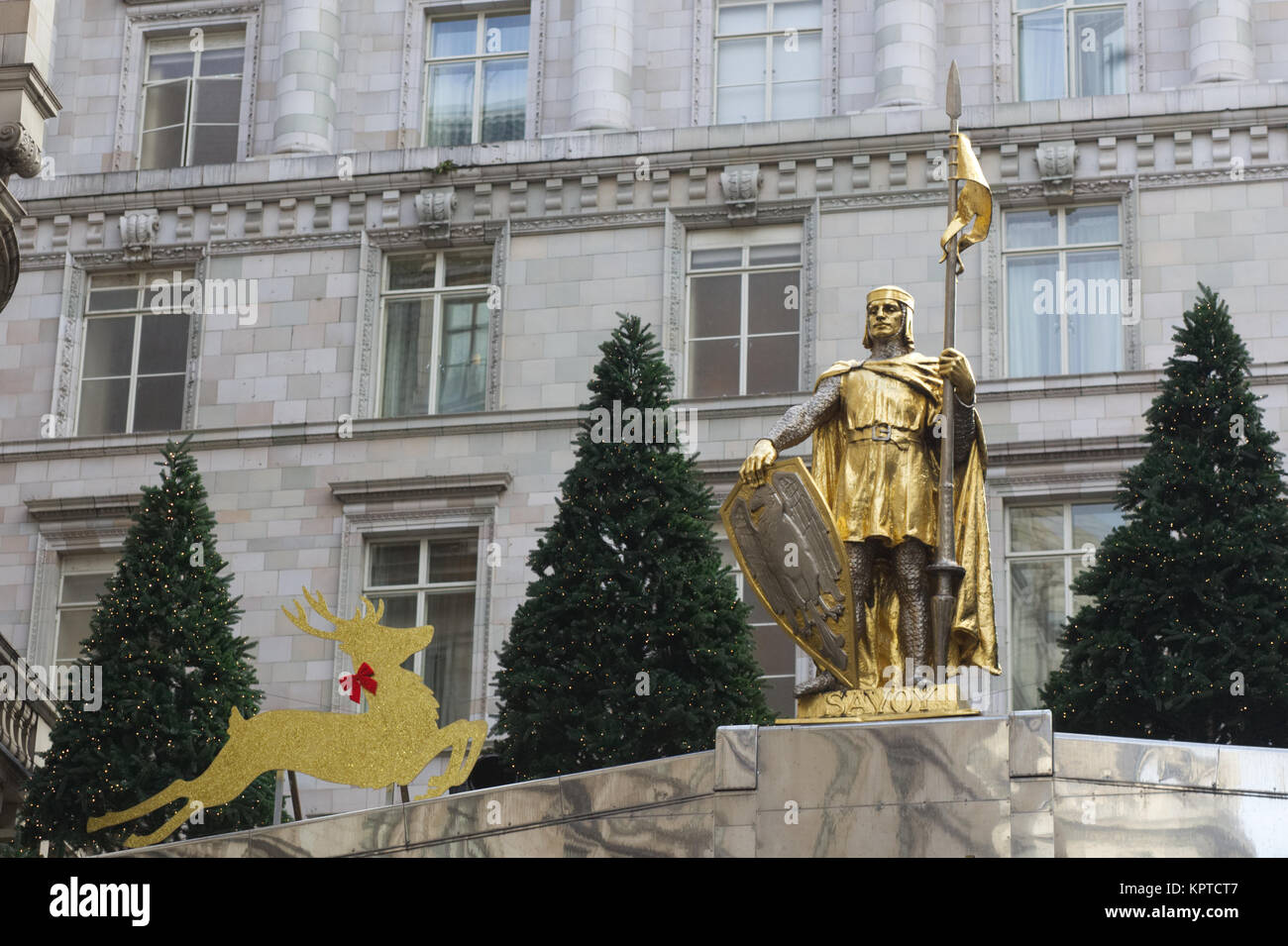 Santa and reindeer display hi-res stock photography and images - Alamy