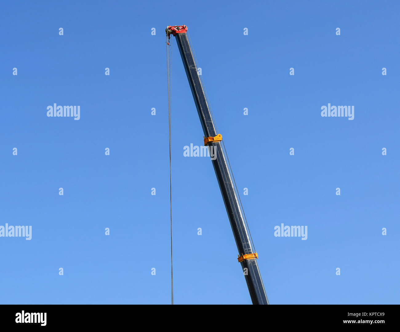 The elevator crane on a truck platform Stock Photo - Alamy