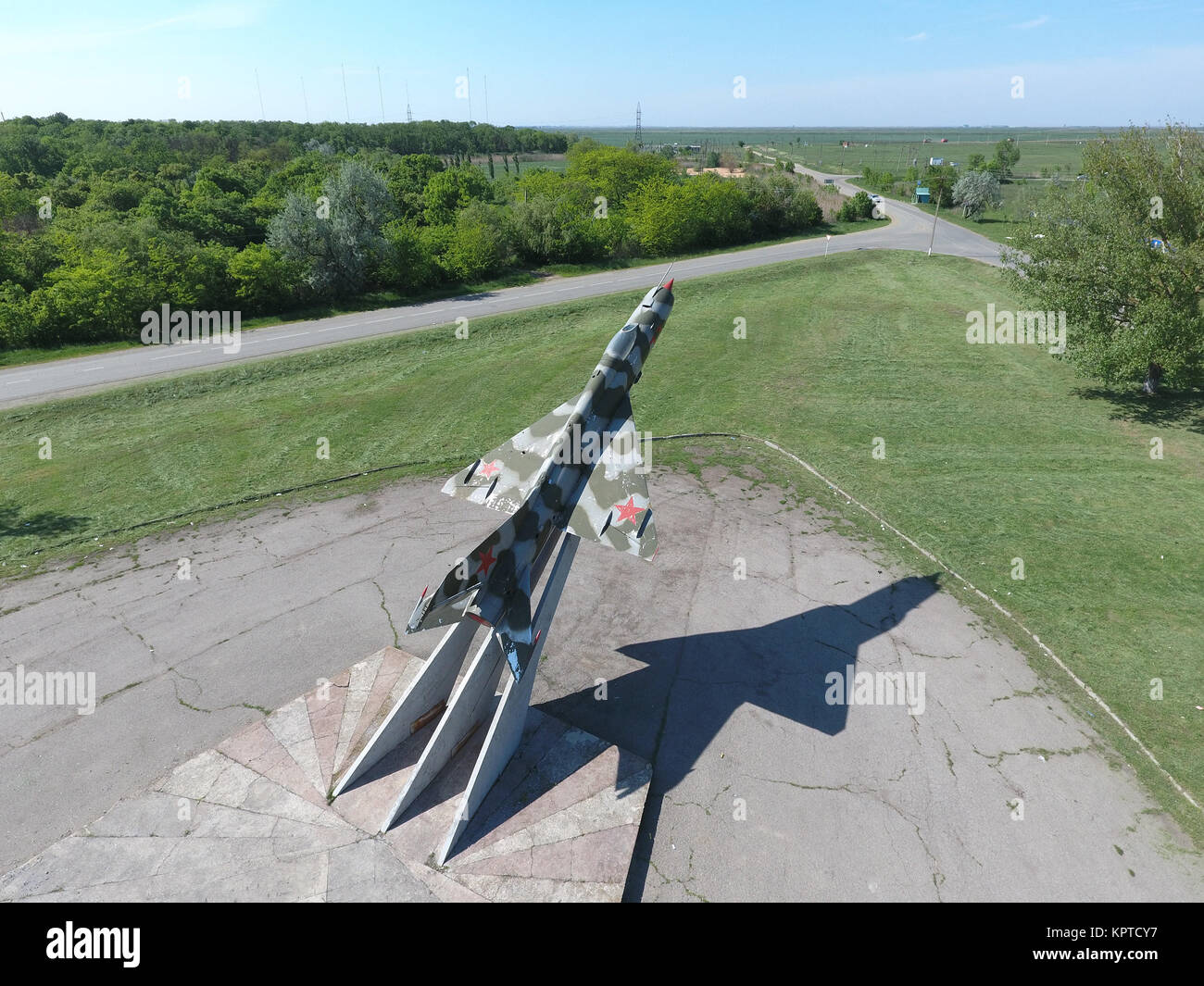 Monument to the fighter aircraft. Monument of military memory and glory ...