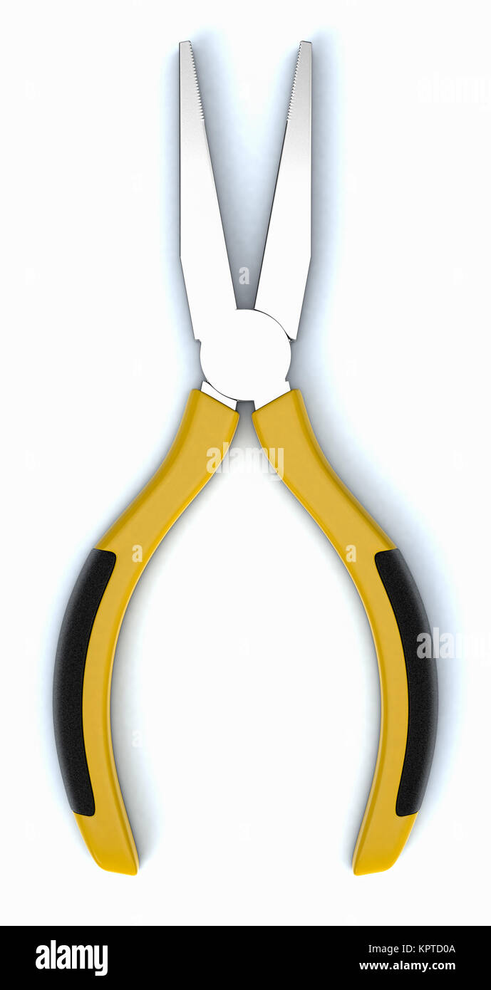 top view of pliers on white background (3d render Stock Photo - Alamy