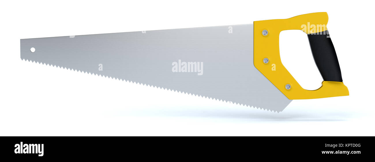 front view of a saw on white background (3d render Stock Photo - Alamy
