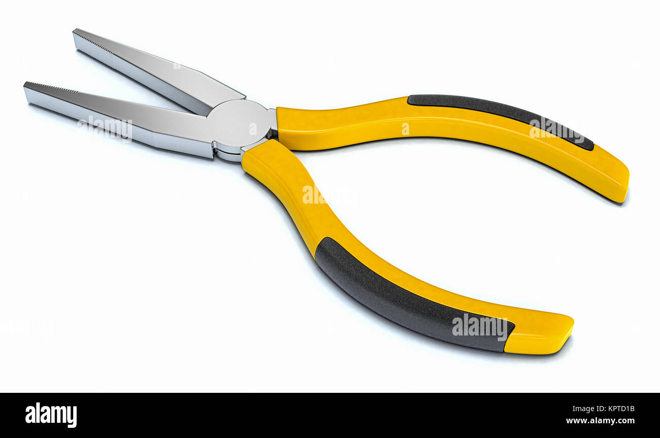 top view of pliers on white background (3d render Stock Photo - Alamy