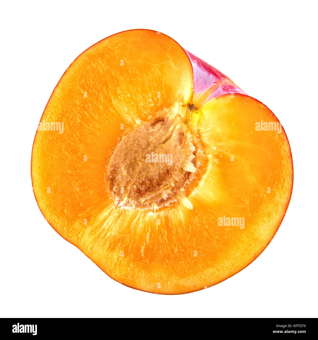 Cut plum isolated on a white background Stock Photo - Alamy