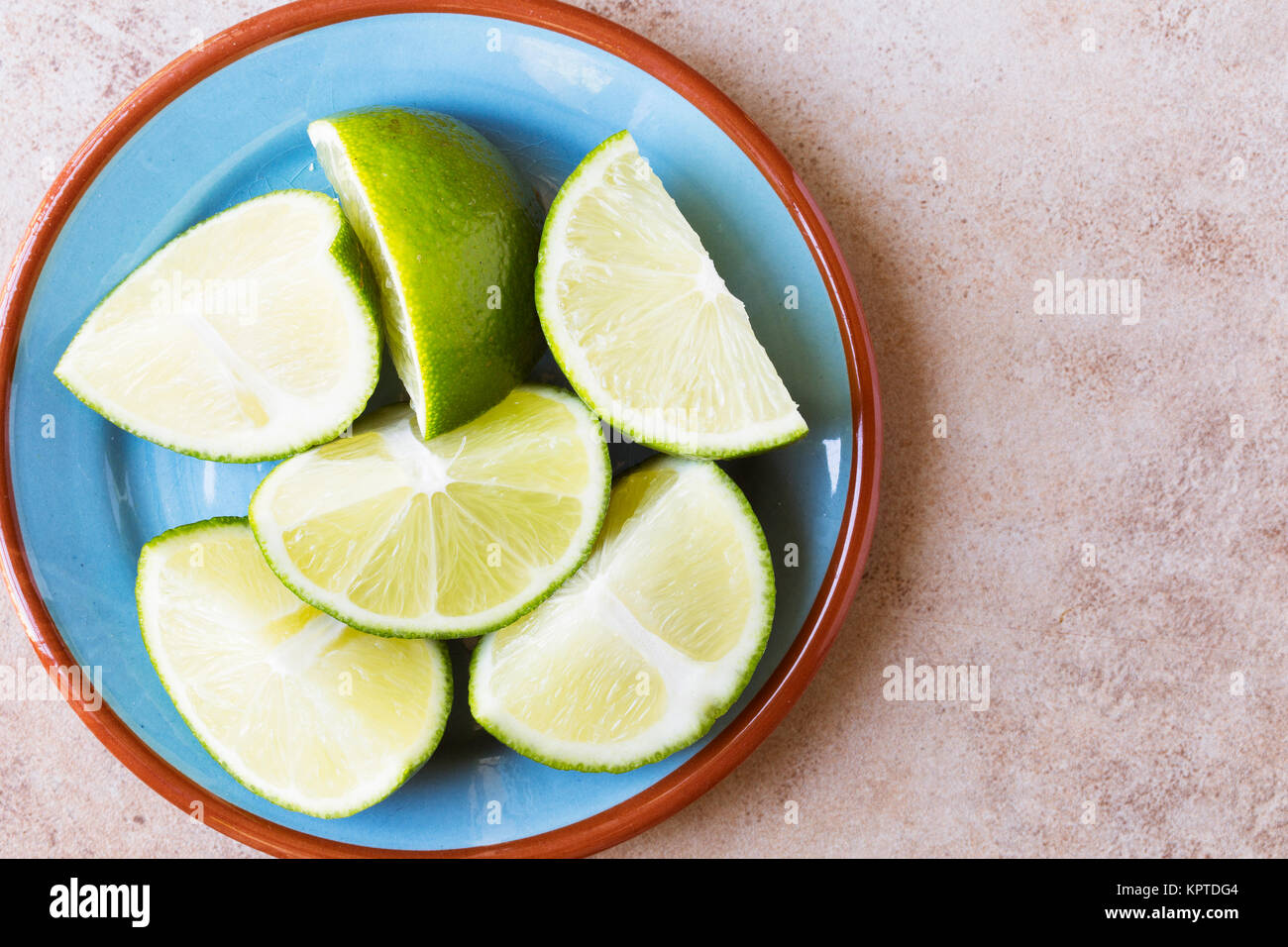Fresh Lime Wedges Stock Photo - Alamy