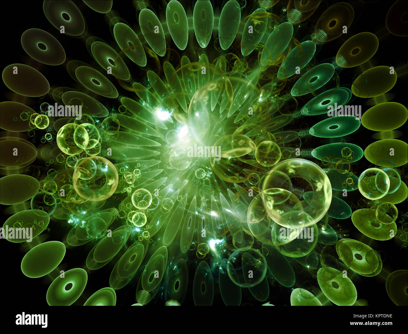 Atoms of Research series. Creative arrangement of fractal particles ...