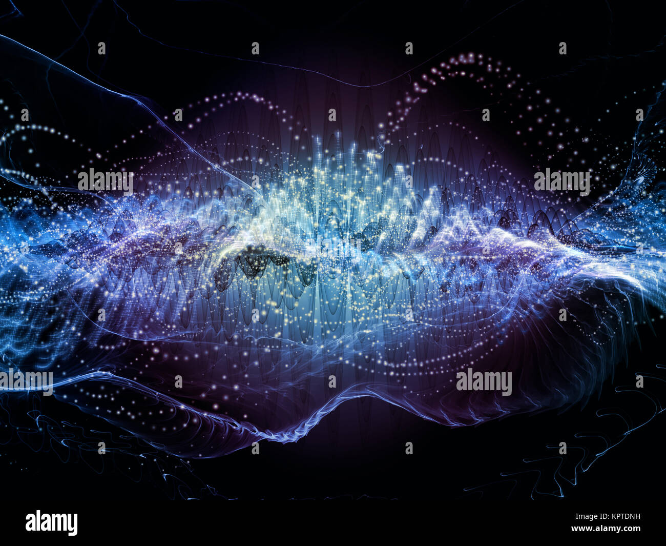 Wave Visualization series. Design composed of sine waves and lights as ...