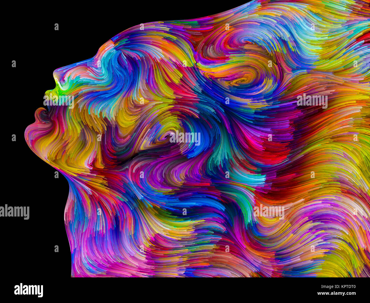 Colors of Passion series. Background design of colorful human profiles ...