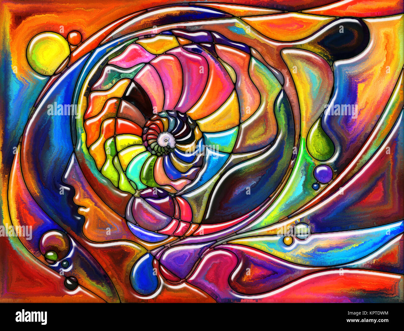 Life Geometry series. Composition of Human profiles and geometric ...