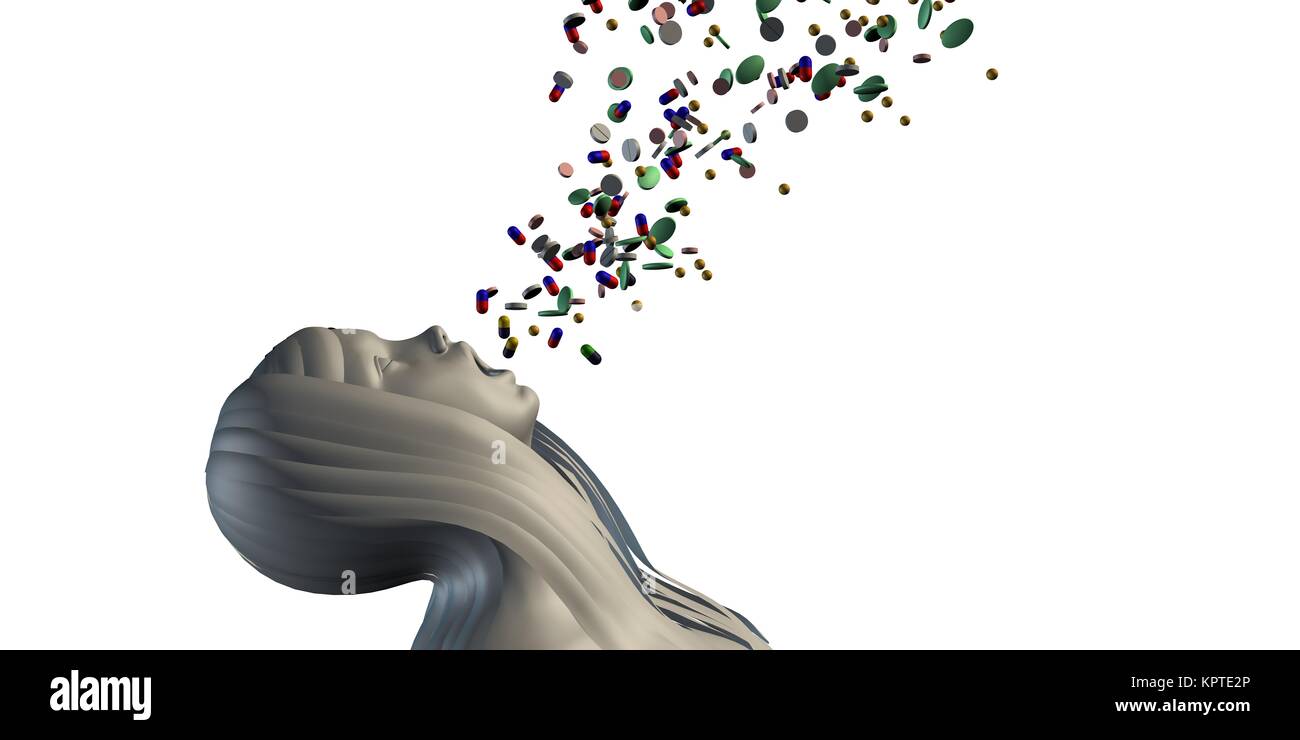 Over Prescription and Drug Abuse Popping too Much Pills Stock Photo - Alamy