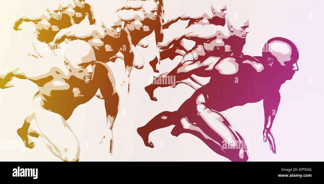 Teamwork Concept and People Running in the Same Direction Stock Photo ...