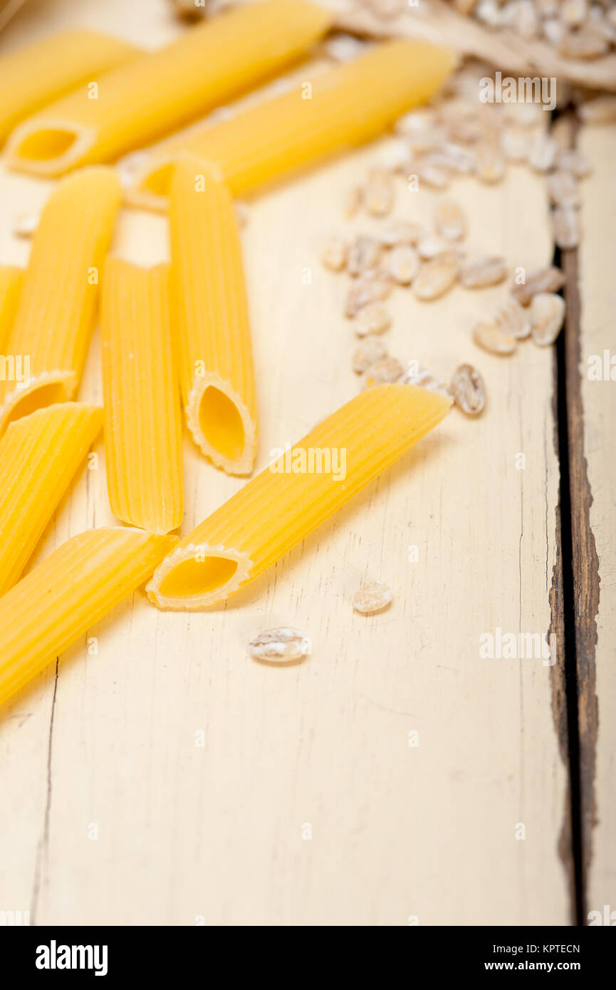 short Italian pasta penne with durum wheat grains Stock Photo - Alamy