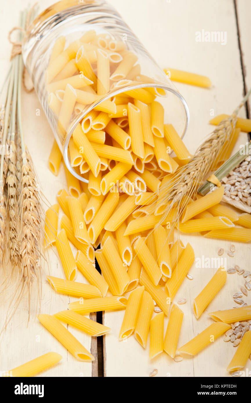 short Italian pasta penne with durum wheat grains Stock Photo - Alamy