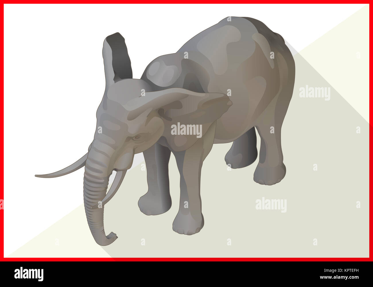 Elephant mammal isometric flat vector 3d illustration Stock Photo - Alamy