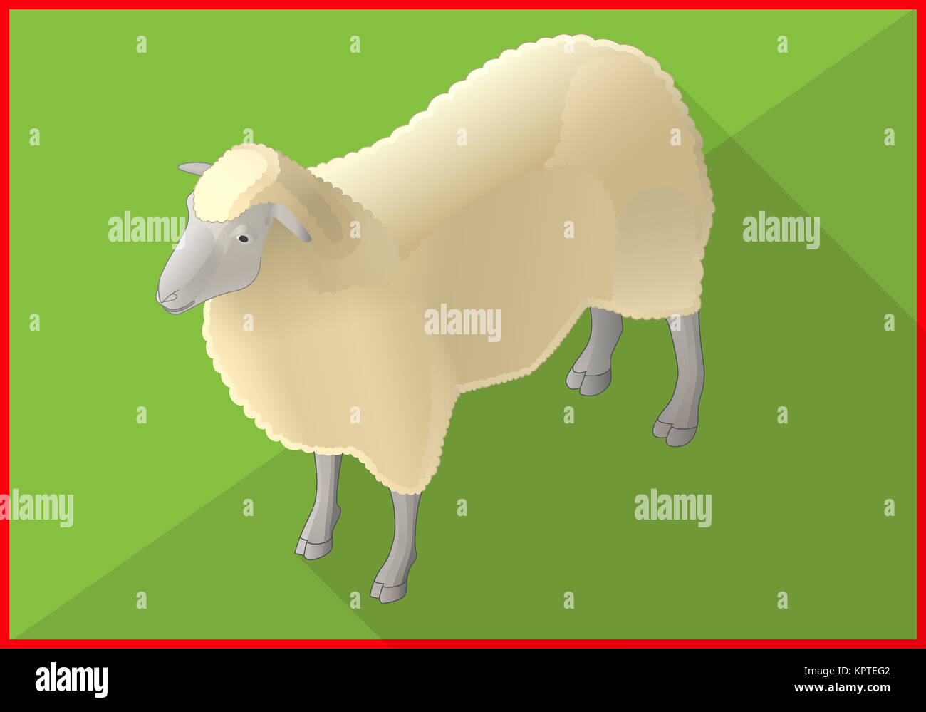 Sheep isometric perspective view flat vector 3d illustration Stock ...
