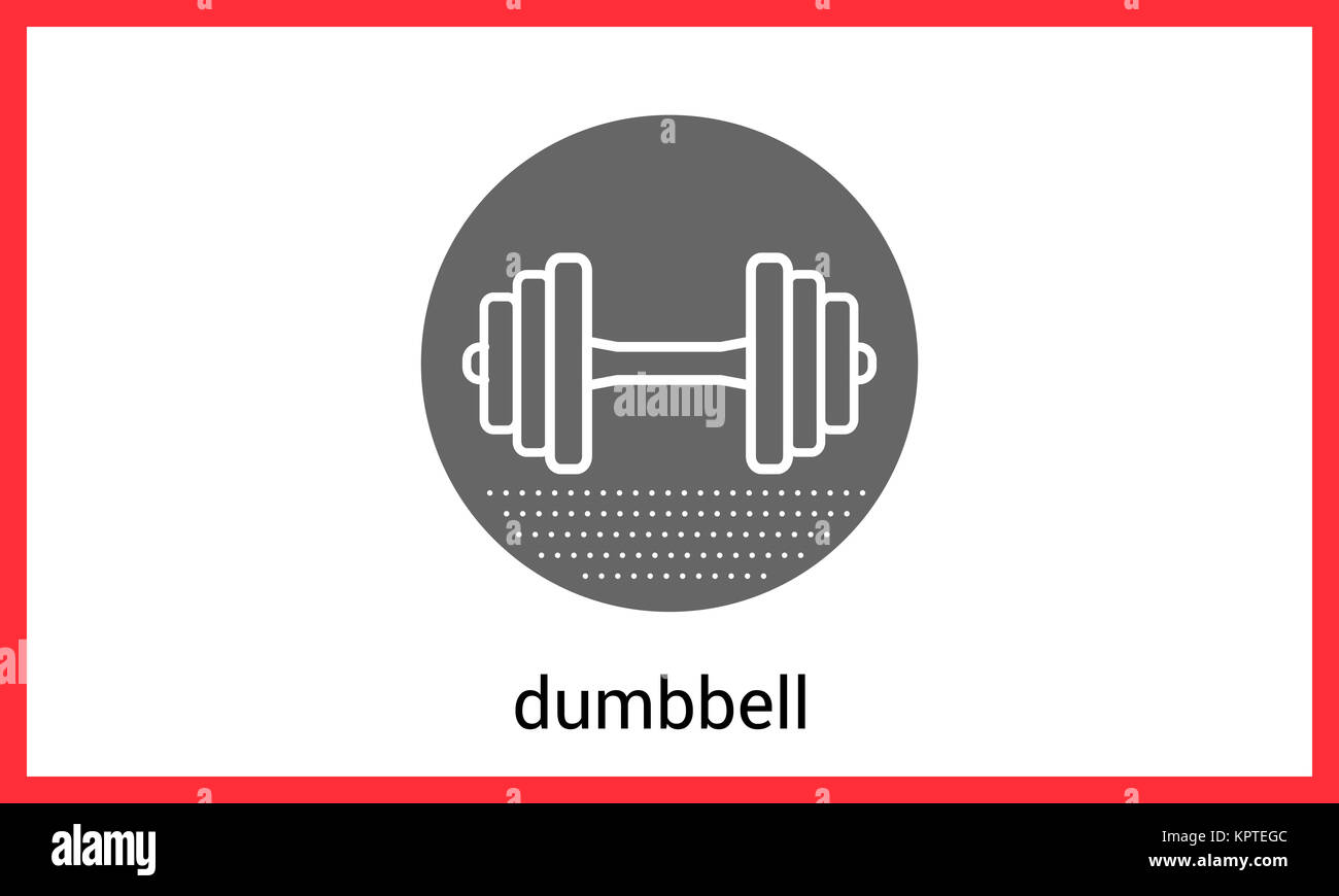 Dumbbell contour outline vector icon. Barbell linear pictogram Stock ...