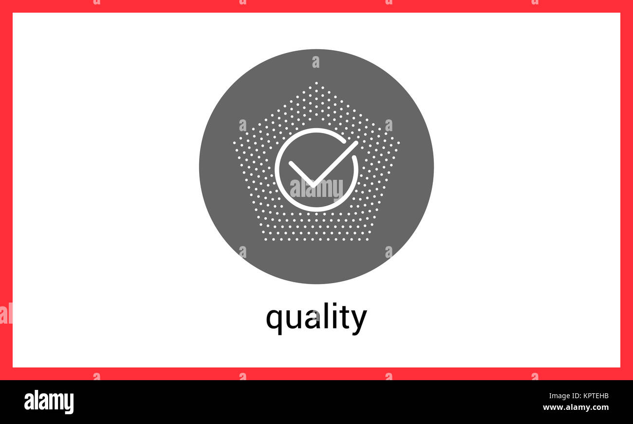 Checkmark linear pictogram. Quality mark contour outline vector icon ...