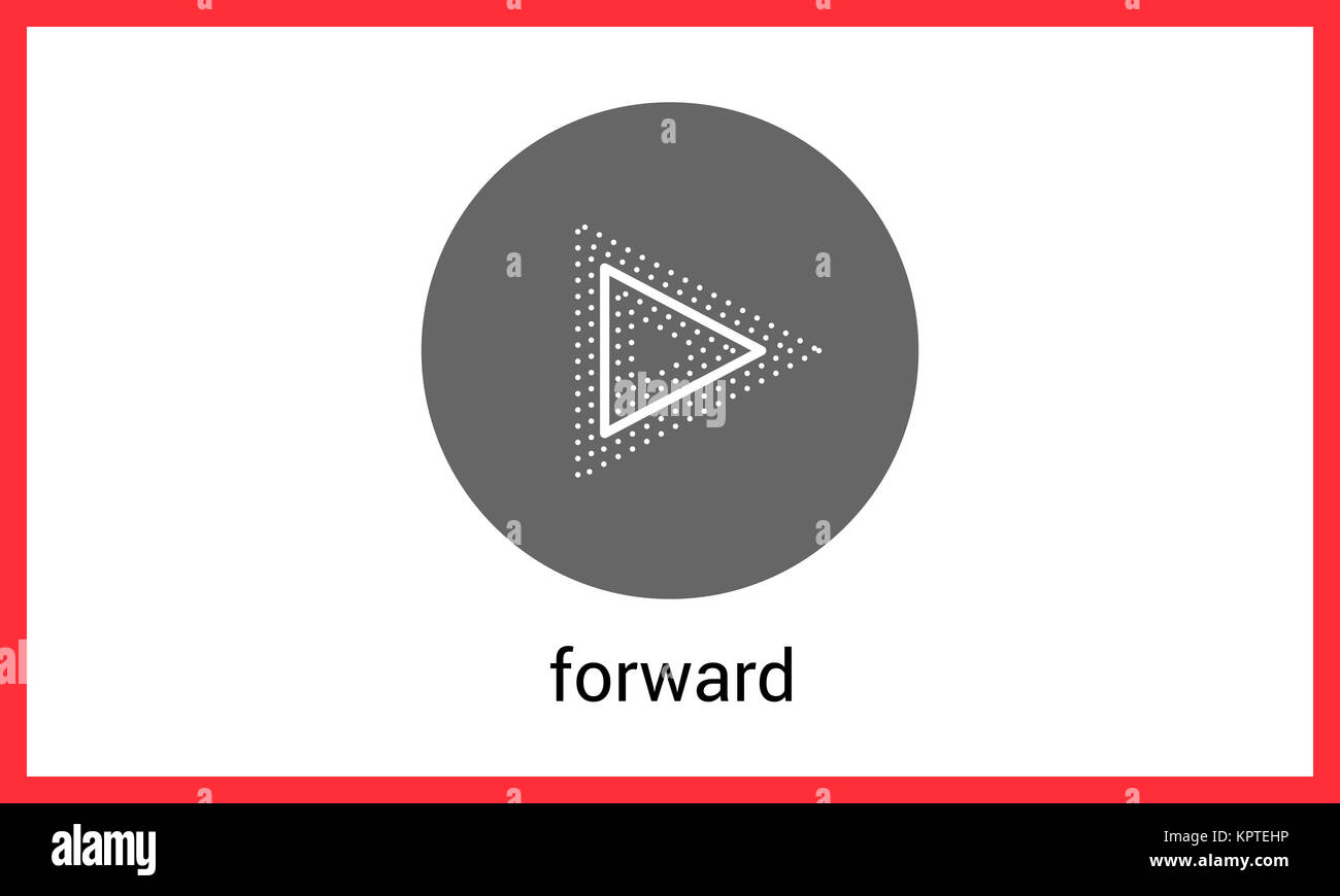 Forward button contour outline vector icon. Arrow right linear ...