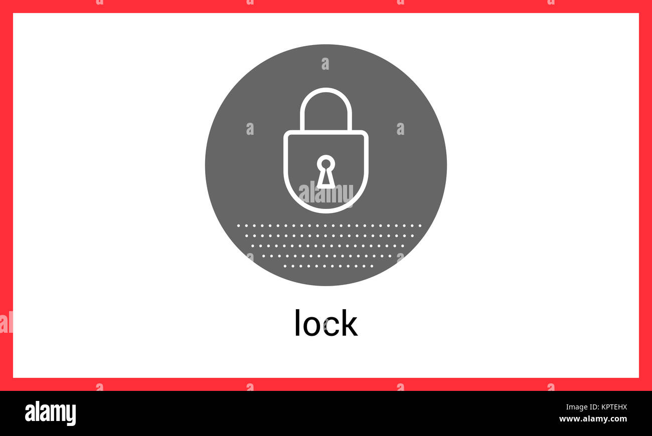 Padlock contour outline vector icon. Lock linear pictogram Stock Photo ...