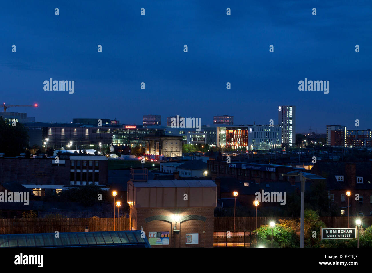 Birmingham in Great Britain by night Stock Photo - Alamy