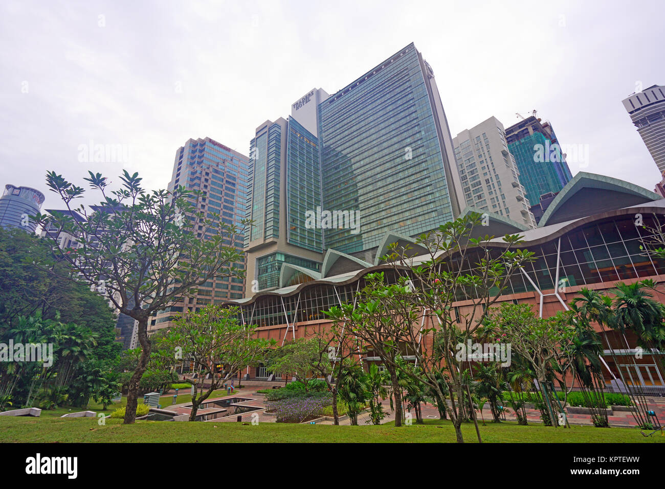 View of the KLCC Park, a public garden close to Suria KLCC shopping ...