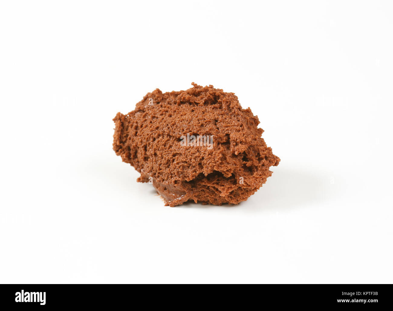 Chocolate mousse on white background Stock Photo - Alamy