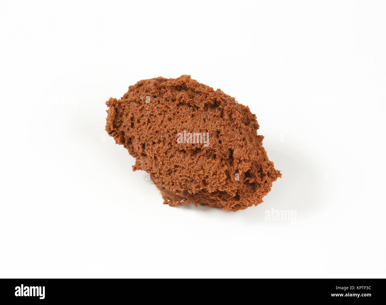 Chocolate mousse on white background Stock Photo - Alamy
