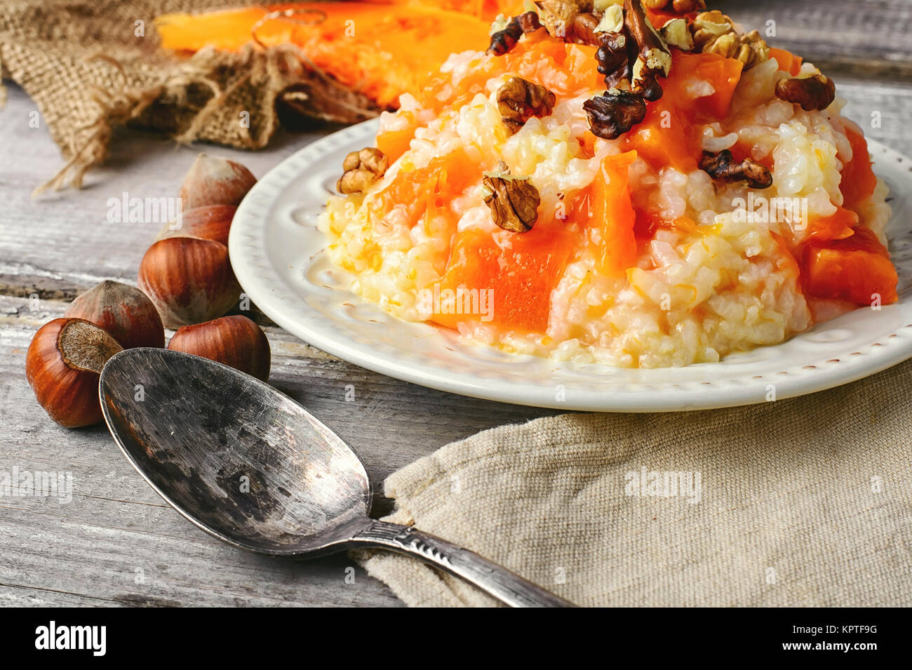 mess of the tavern with the addition of walnut and hazelnut Stock Photo ...