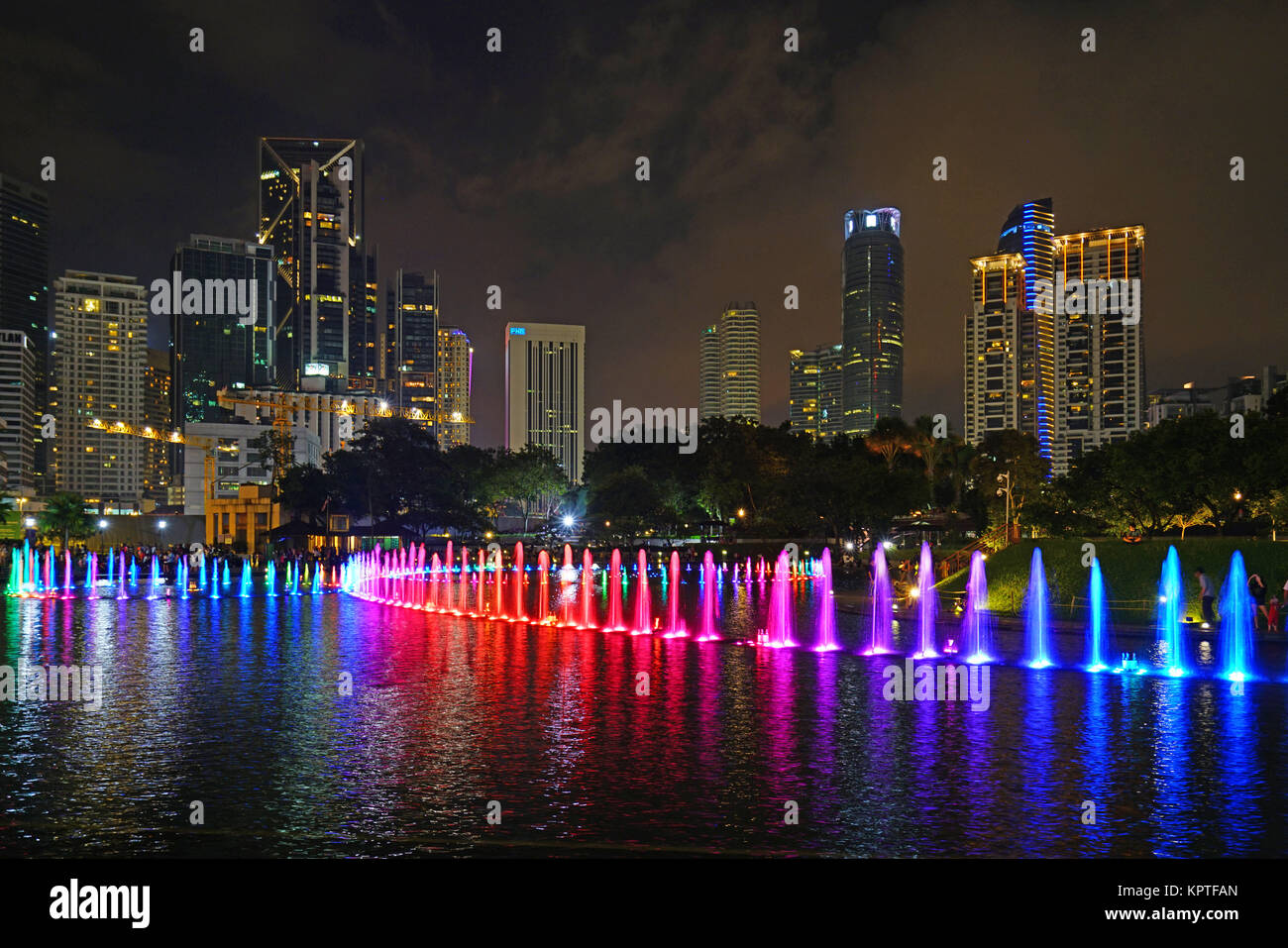 View of the KLCC Park, a public garden close to Suria KLCC shopping ...