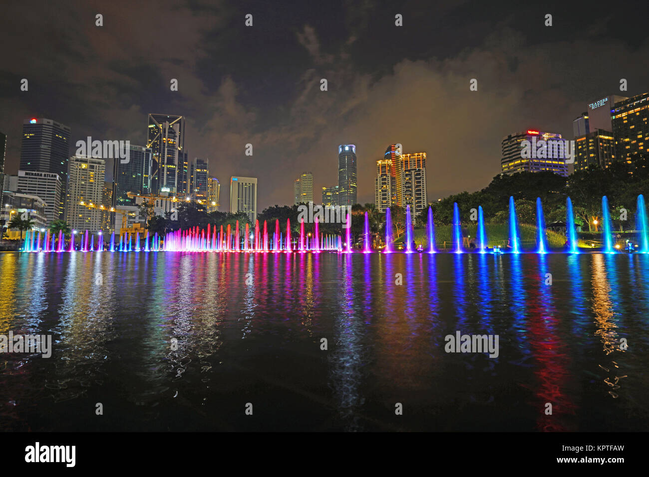 View of the KLCC Park, a public garden close to Suria KLCC shopping ...