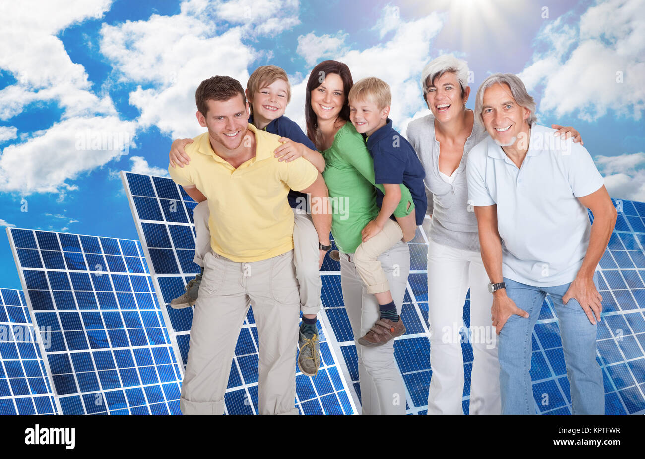Happy generations family Stock Photo - Alamy