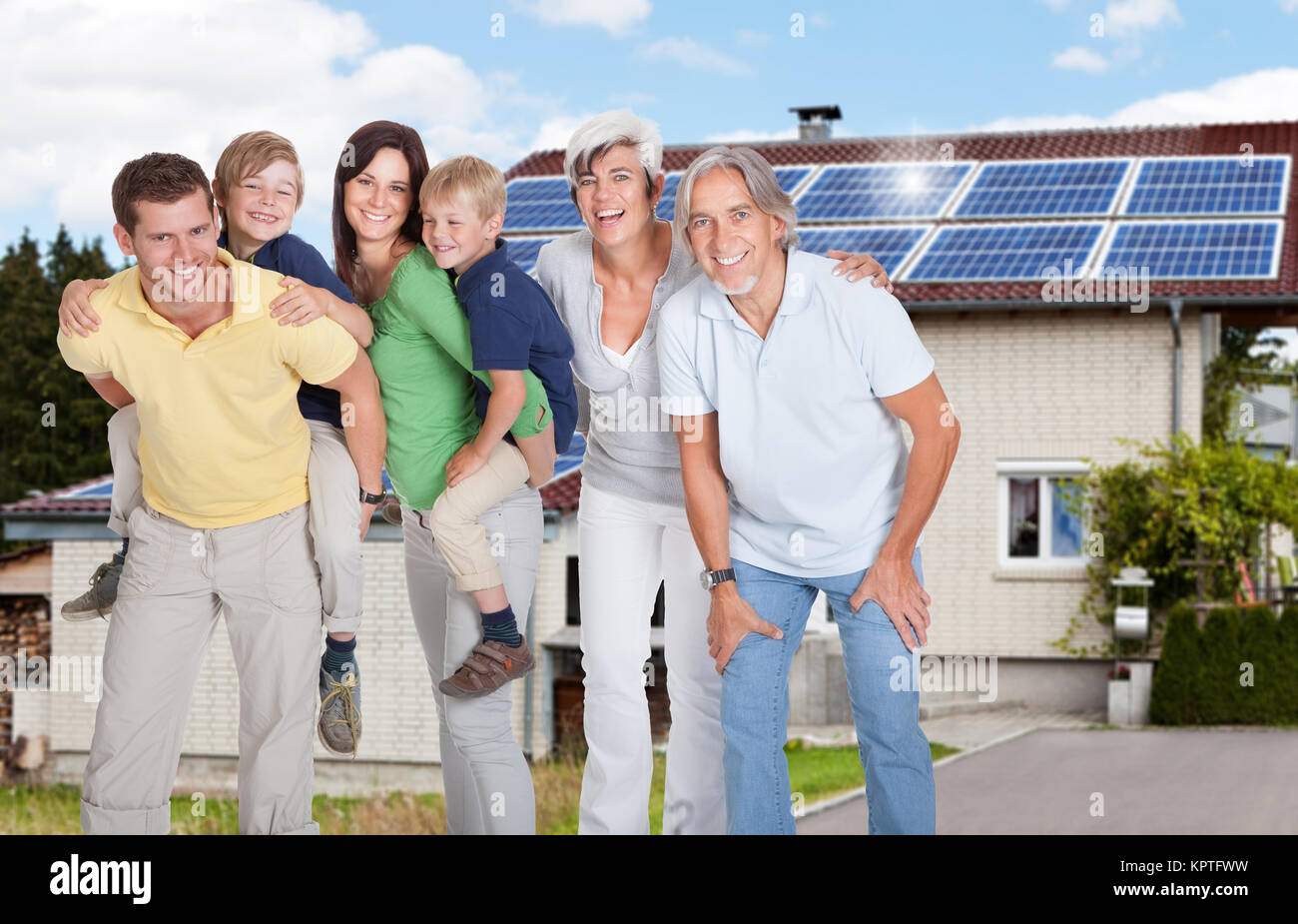 Happy generations family Stock Photo - Alamy