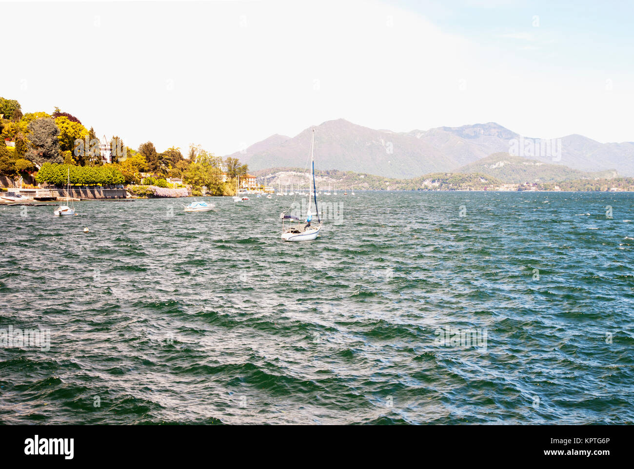 Boat in a lake Stock Photo - Alamy